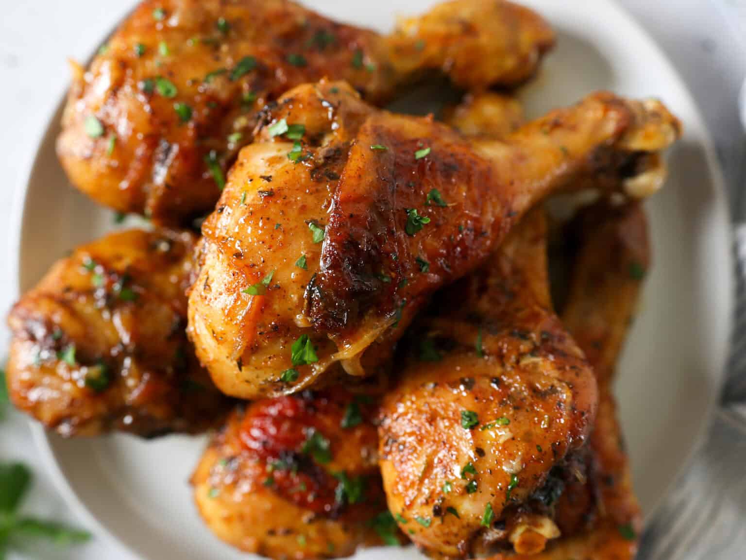 Juicy Baked Chicken Legs (Video) - Maple Jubilee