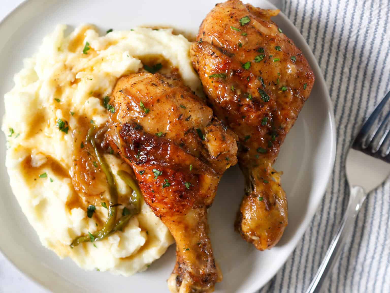 Juicy Baked Chicken Legs (Video) - Maple Jubilee